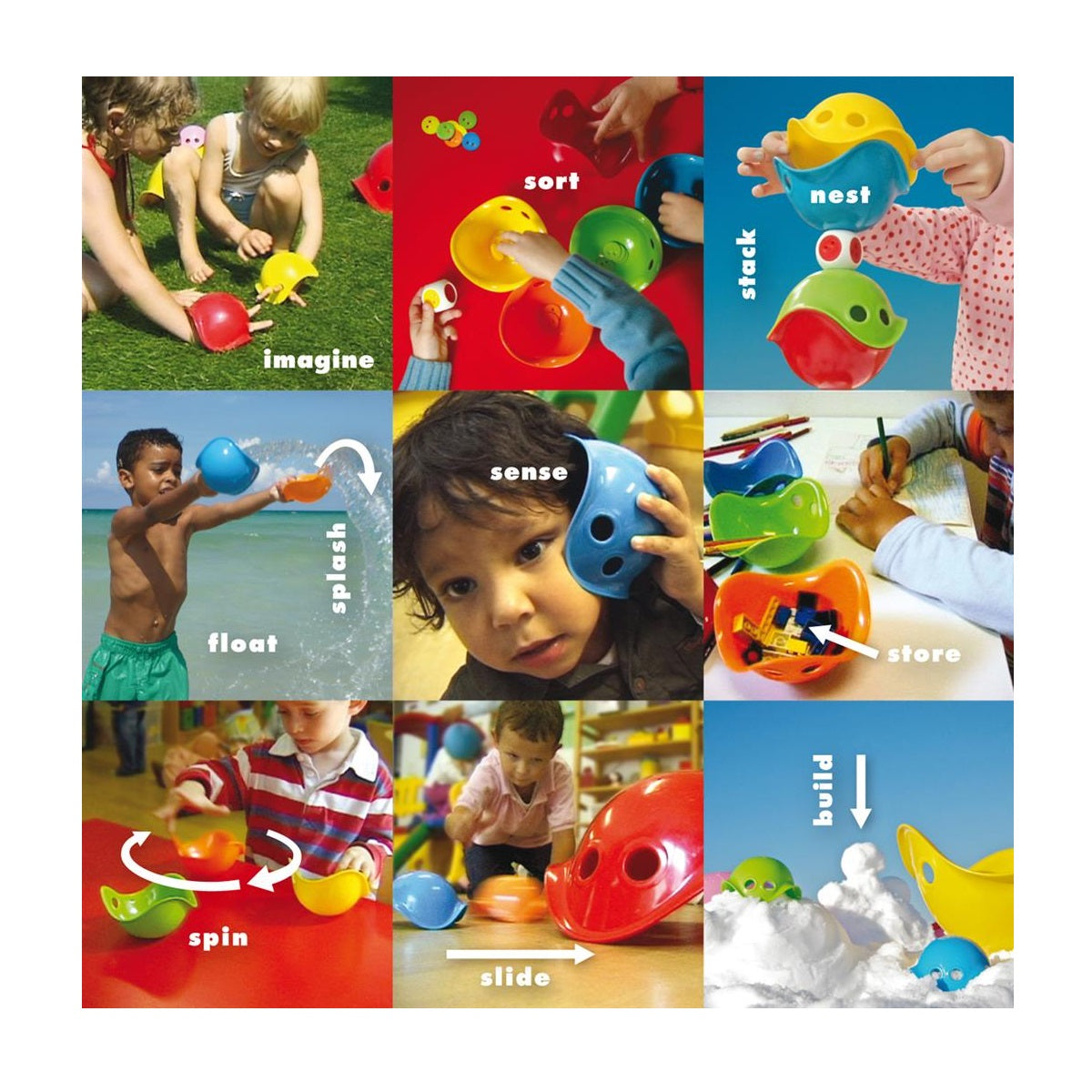 Rock & Spin Shells Sensory Play Set of 搖擺烏龜殼 6 個套裝 – MY SCHOOL BUS