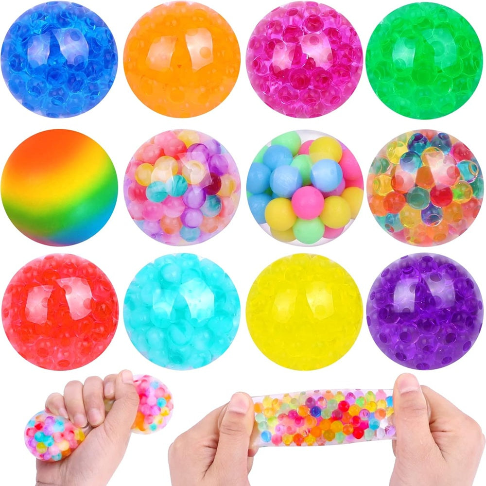 Squeezy Stress Ball Fidget Toy, set of 12 捏捏舒壓減壓球12個套裝 – MY SCHOOL BUS