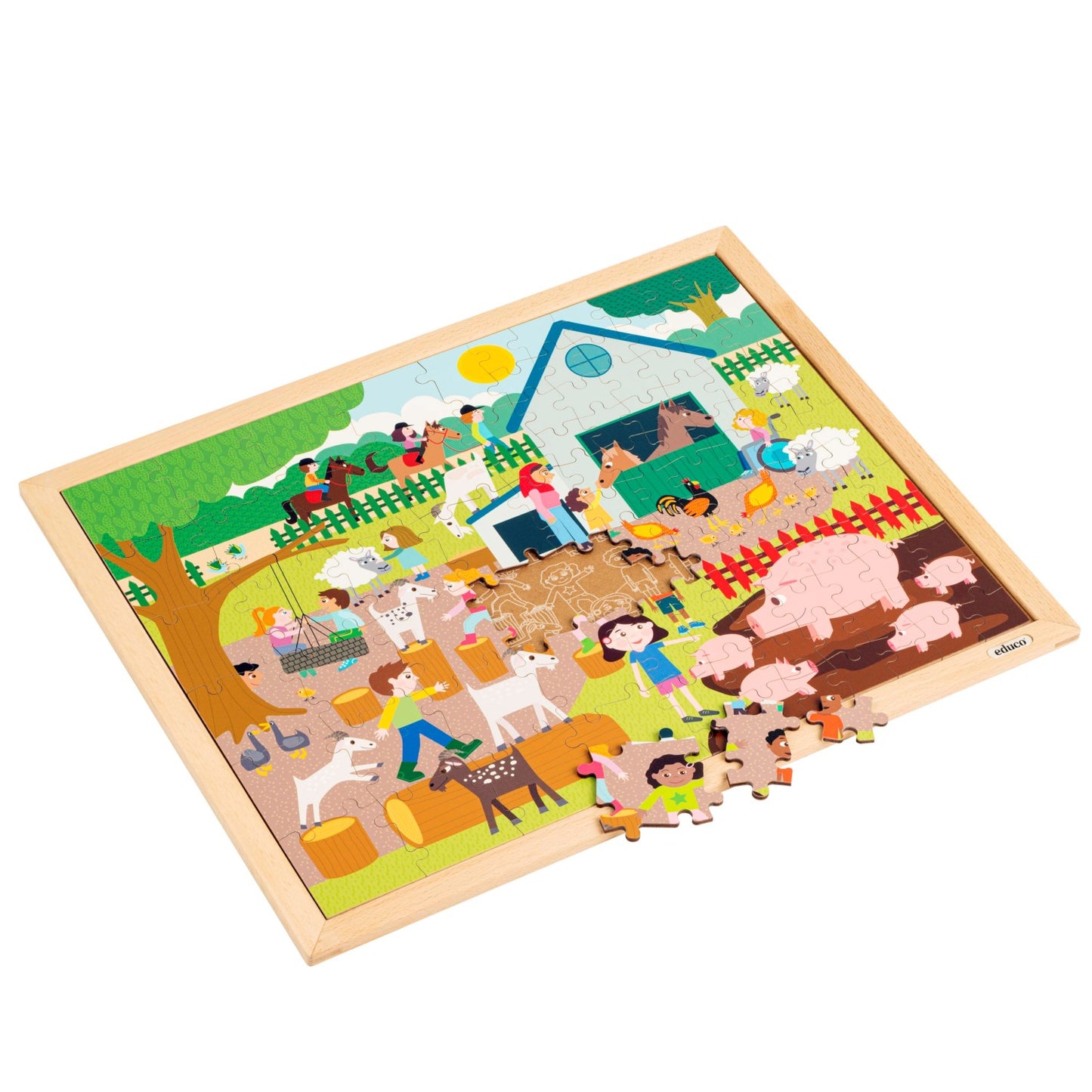 Educo Puzzle together - at the petting zoo 102pcs 一起拼圖－在動物園 – MY SCHOOL BUS