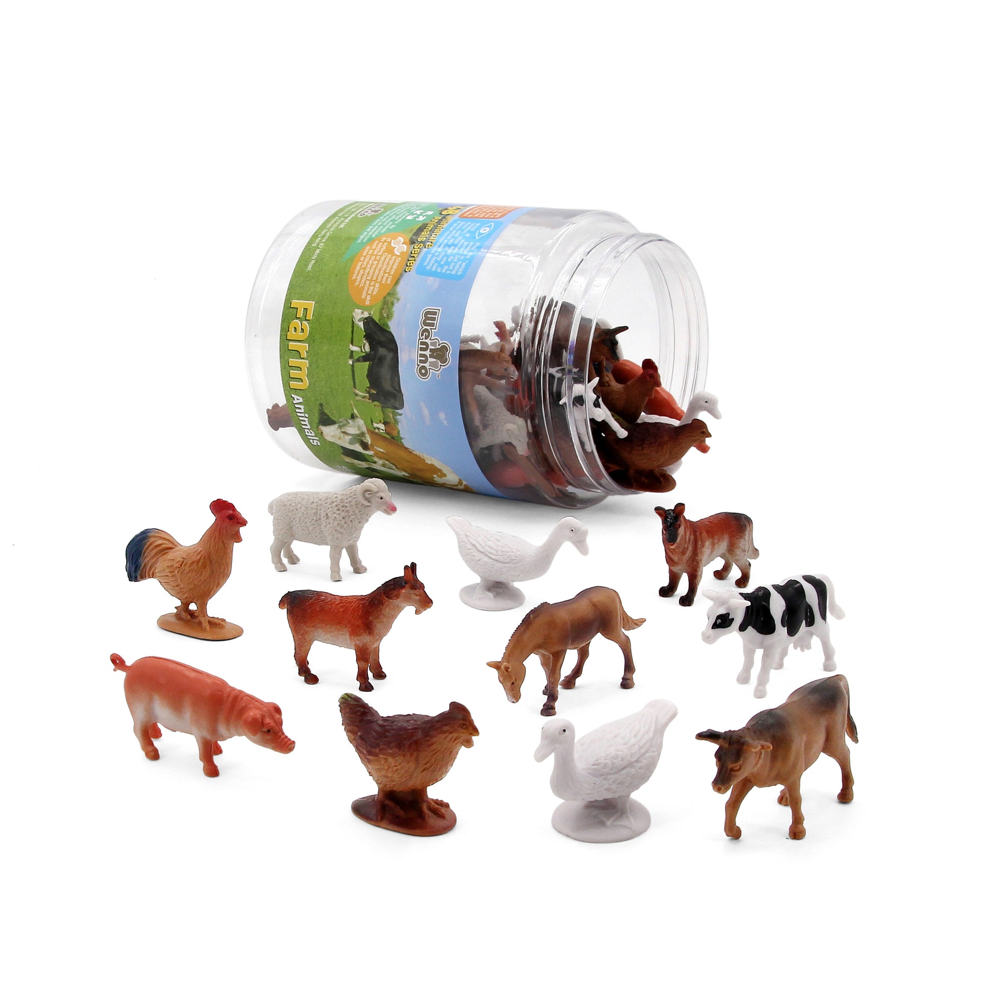 Wenno Farm Animals Counters 60 pcs 迷你農場動物模型 – MY SCHOOL BUS