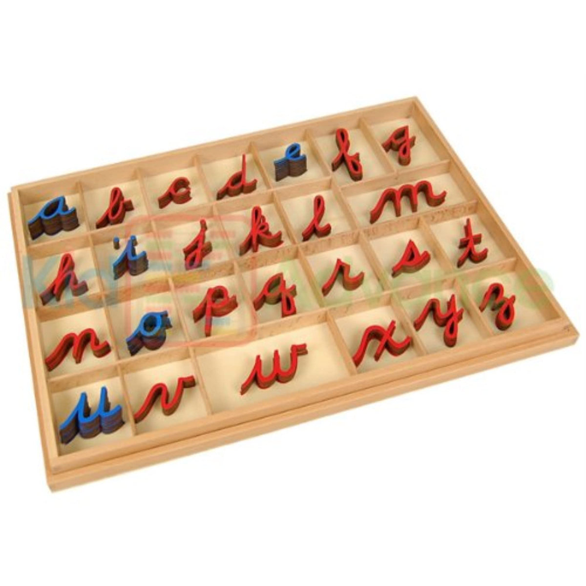 Kindermatic Montessori Cursive Moveable Alphabet 蒙特梭利 可移動字母箱 小寫草體 – MY ...
