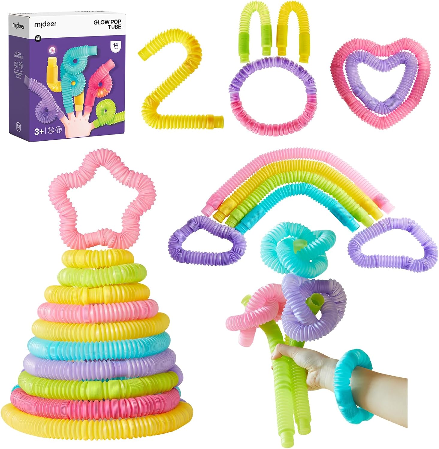 Mideer Glow Pop Tube Pull and Stretch Toys 減壓拉扭管 – MY SCHOOL BUS