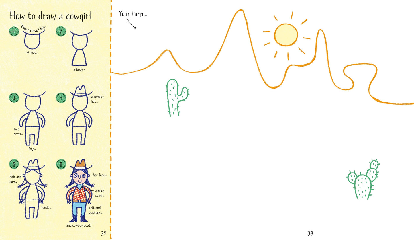 Usborne Step-by-step Drawing Book People 逐步畫人物角色繪畫填色書 – MY SCHOOL BUS