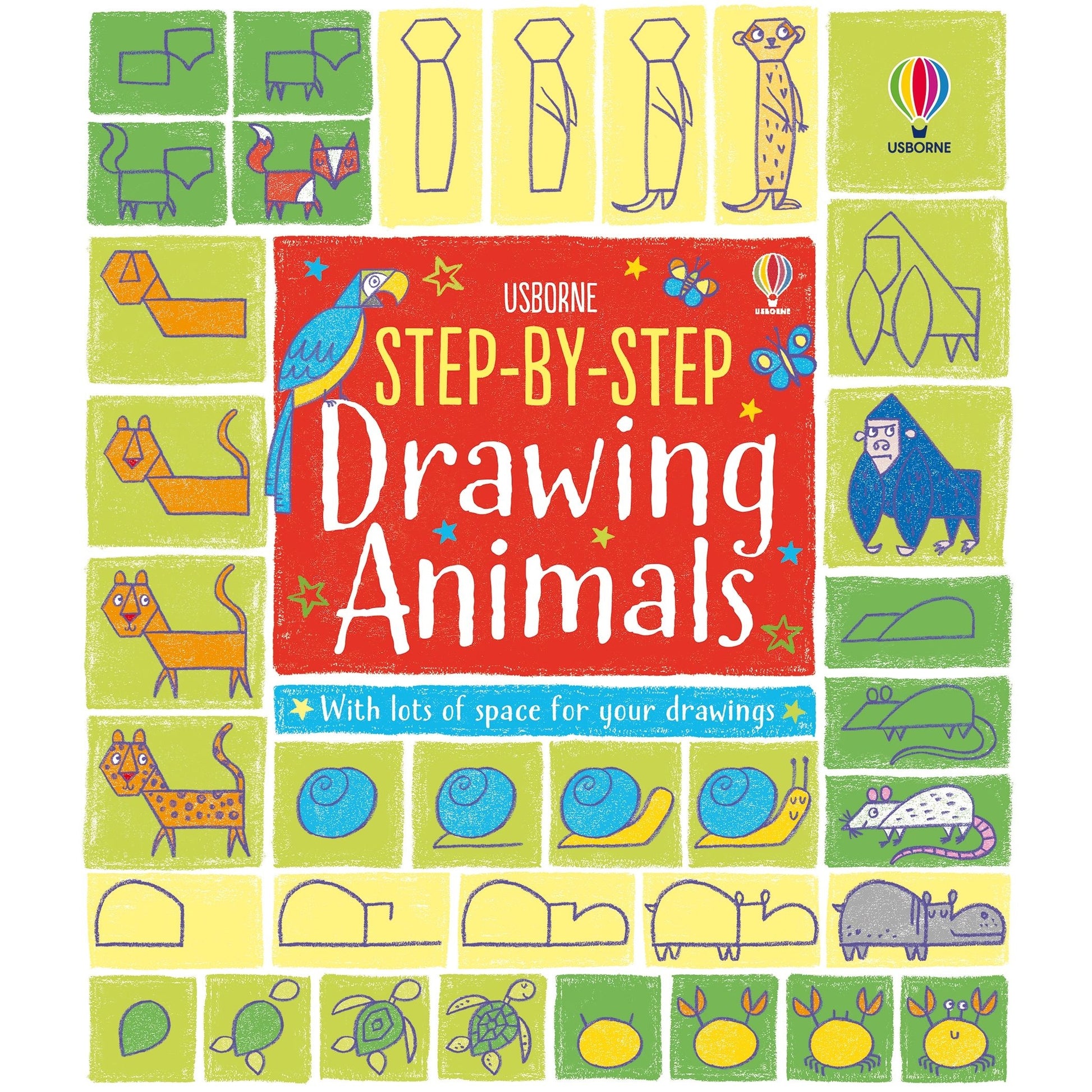 Usborne Step-by-Step Drawing Book Animals 逐步畫動物繪畫填色書 – MY SCHOOL BUS