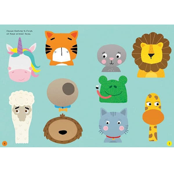 Usborne Little First Stickers Funny Faces 趣怪面孔貼紙書 – MY SCHOOL BUS