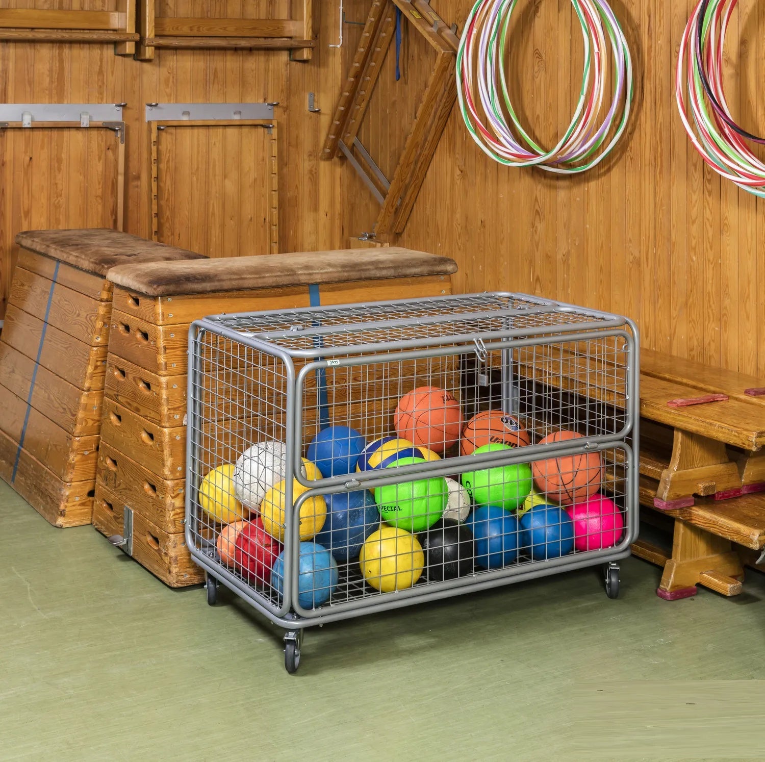 Masterkidz Outdoor & Inddor Lockable Mesh Storage Trolley 可移動戶外室內儲物車 ...