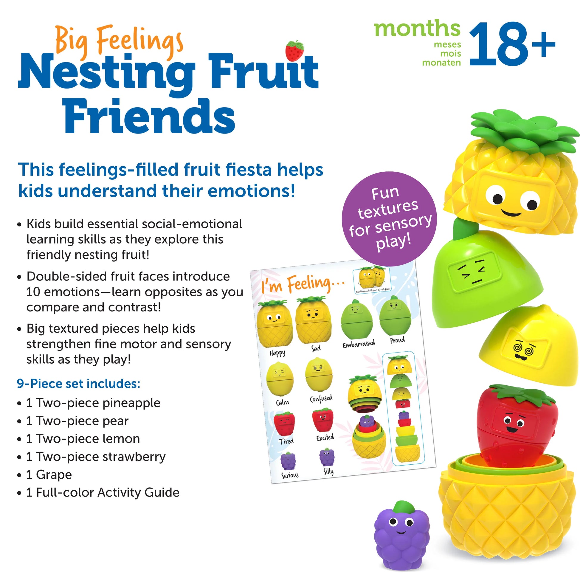 Learning Resources Big Feelings Nesting Fruit Friends – MY SCHOOL BUS
