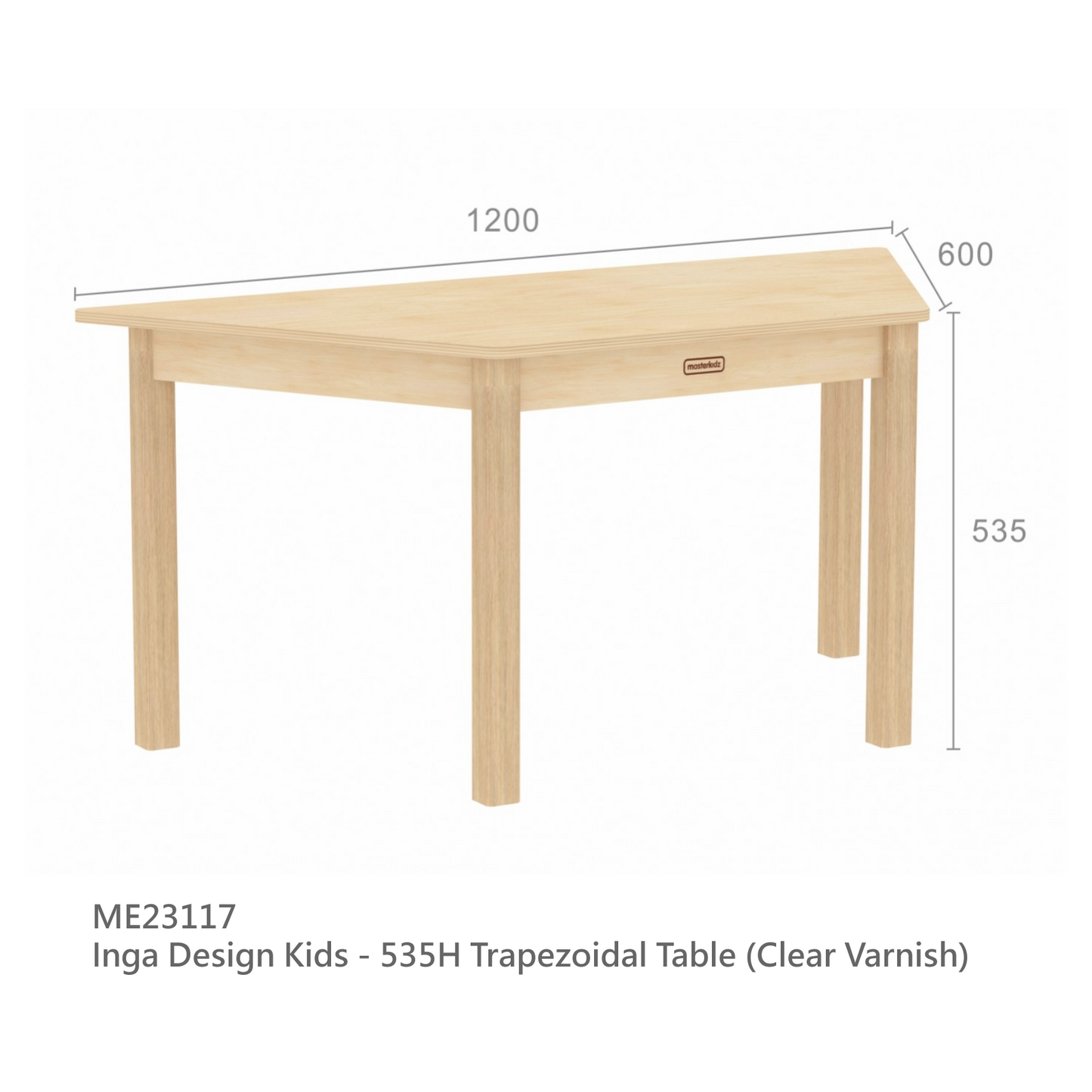 Inga Design Kids Trapezoidal Table Solid Wood 實木製 梯形桌 – MY SCHOOL BUS