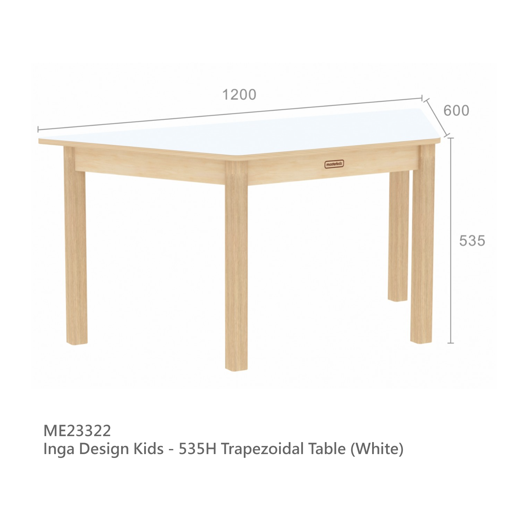 Inga Design Kids Trapezoidal Table Solid Wood 實木製 梯形桌 – MY SCHOOL BUS