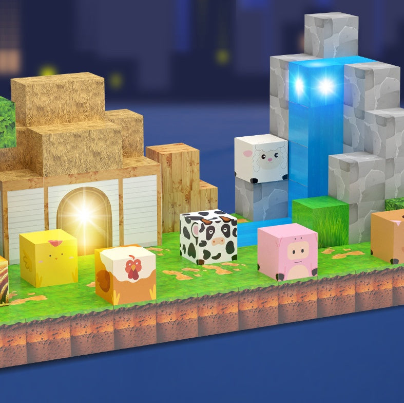 2CM Magnetic Building Blocks Toy Construction Site Set of 138 塊建築工程場地套 ...