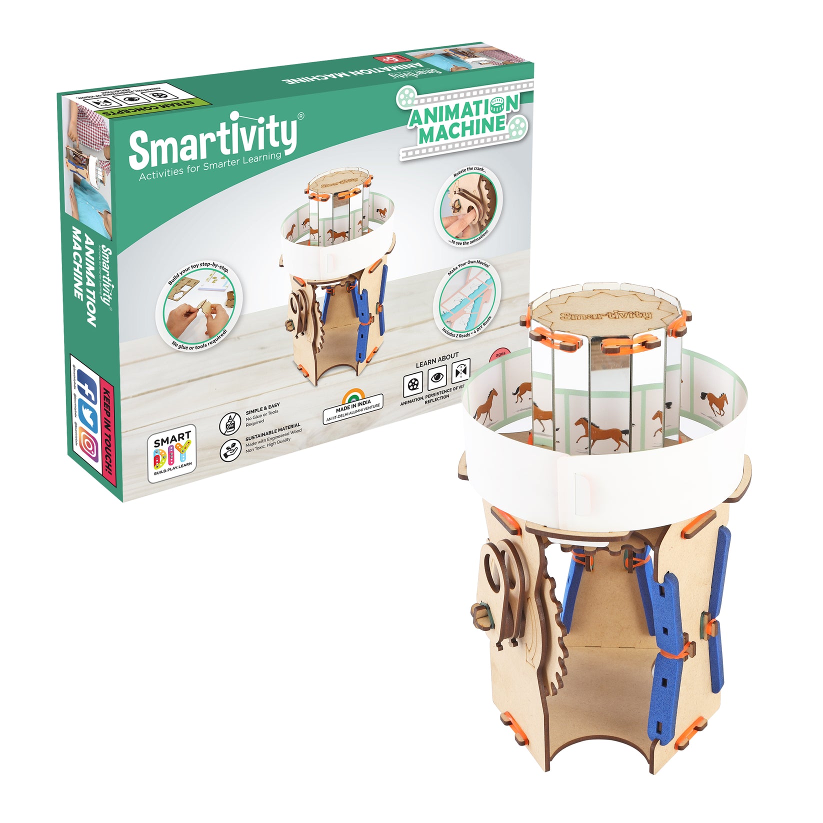 Smartivity Animation Machine 旋轉動畫機 DIY STEAM Model – MY SCHOOL BUS