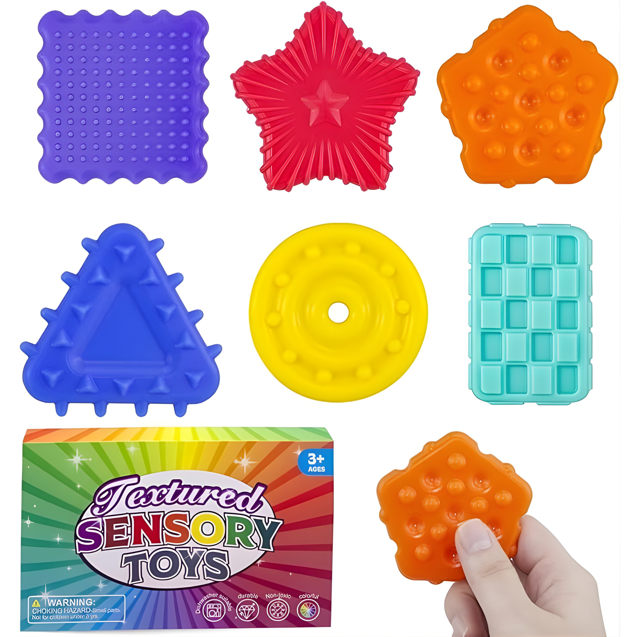 Sensory Squishy Shape Set of 6 感官紋理形狀6個套裝 – MY SCHOOL BUS