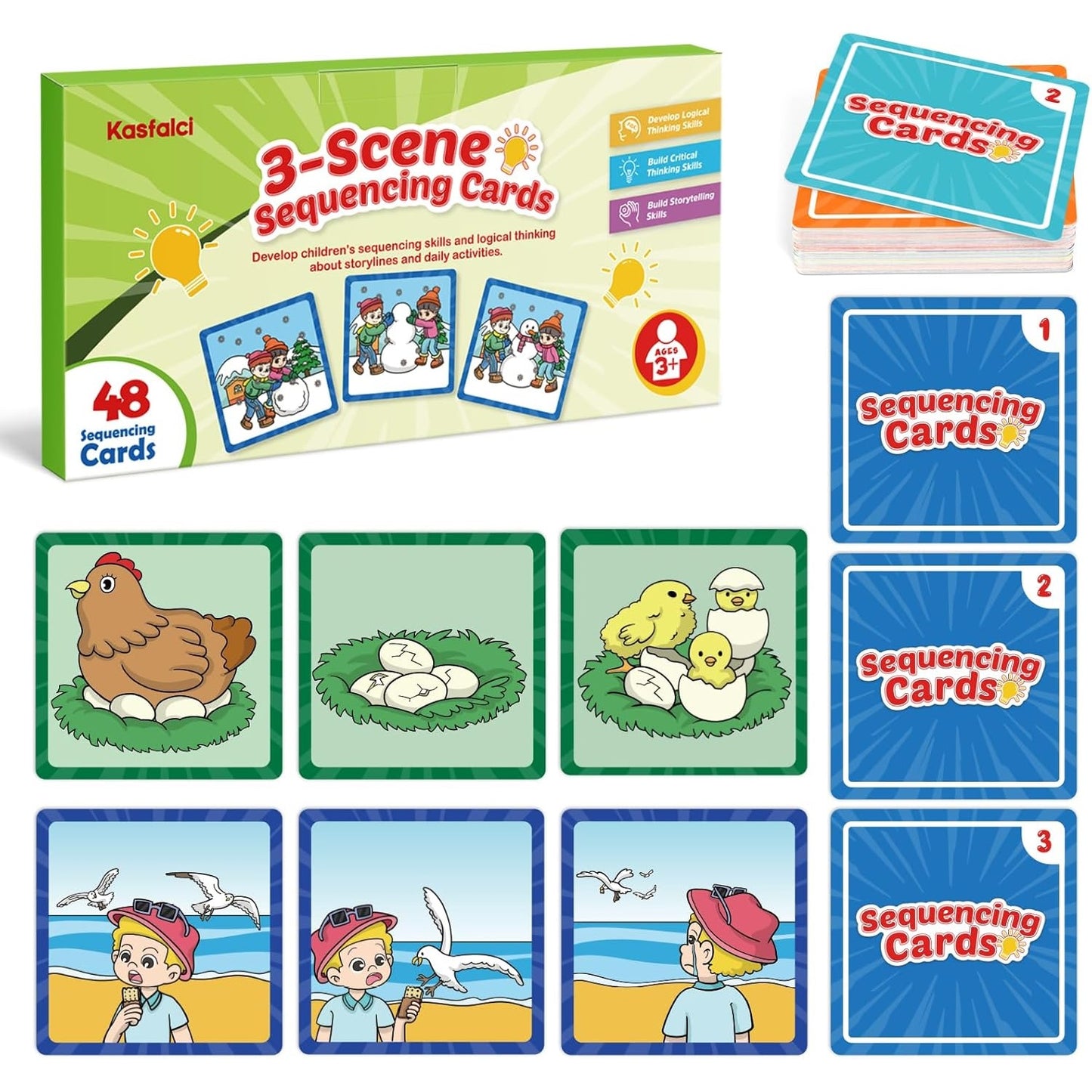 3-Scene Sequencing Cards (16 Activities) 1-2-3排序圖卡 (16情景) – MY SCHOOL BUS