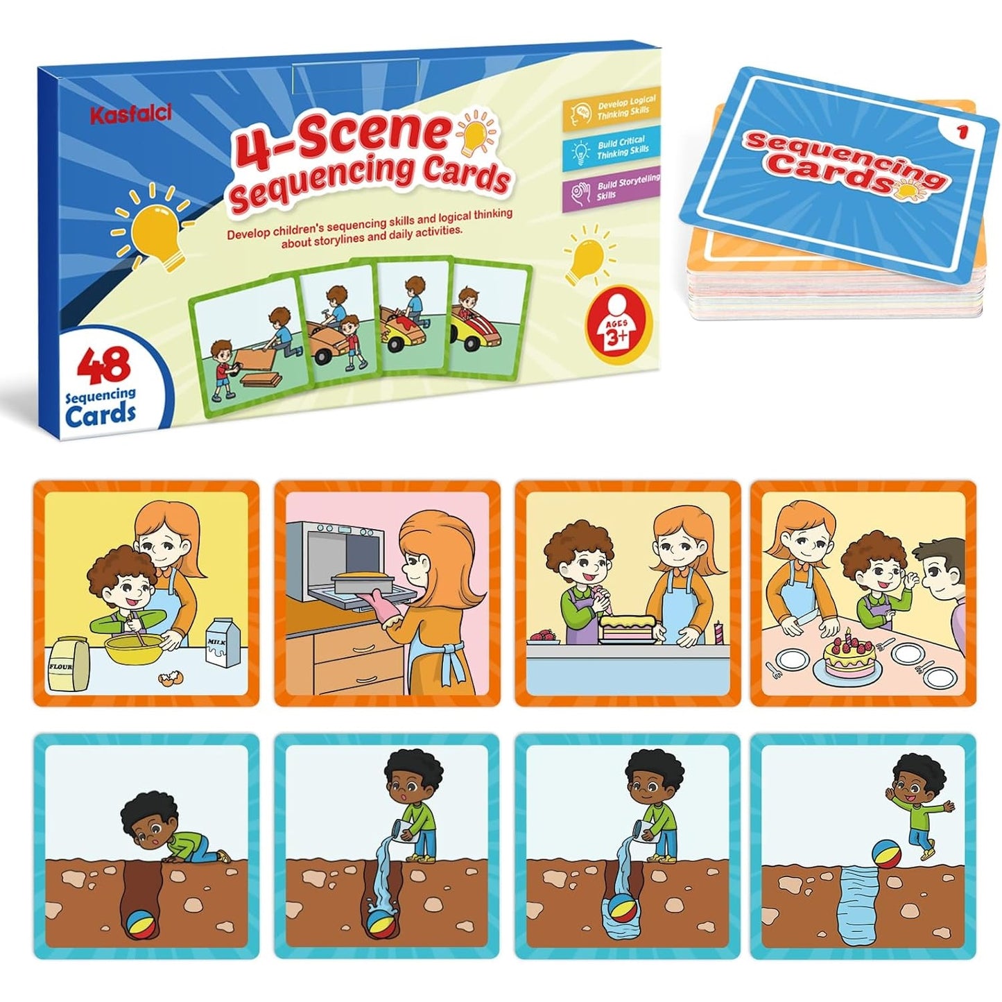 4-Scene Sequencing Cards (12 Activities) 1-2-3-4排序圖卡 (12情景) – MY SCHOOL BUS